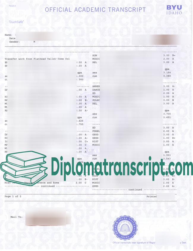 How long to get a BYU–Idaho transcript? | Fake Diploma Maker
